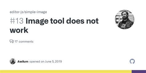 image tool does not work · issue 13 · editor js simple image · github