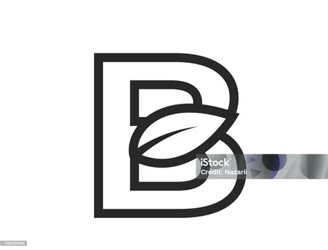 잎이있는 줄 문자 B 이니셜 에코 로고 자연과 환경 디자인 요소 개념에 대한 스톡 벡터 아트 및 기타 이미지 개념 고객