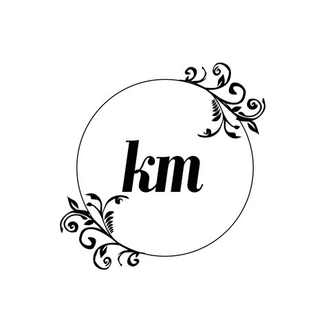 Initial Km Logo Monogram Letter Feminine Elegance 13833710 Vector Art At Vecteezy