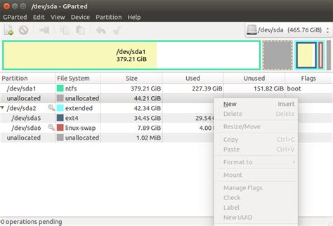ubuntu how to merge unallocated partition to linux partition super user