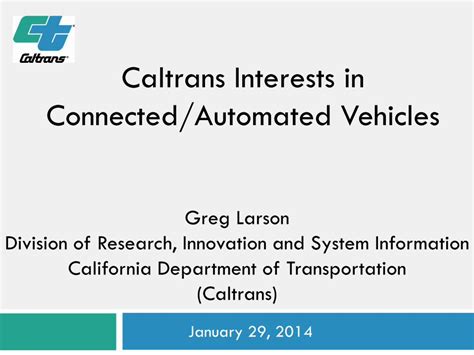 pdf caltrans interests in connected automated vehicles · national