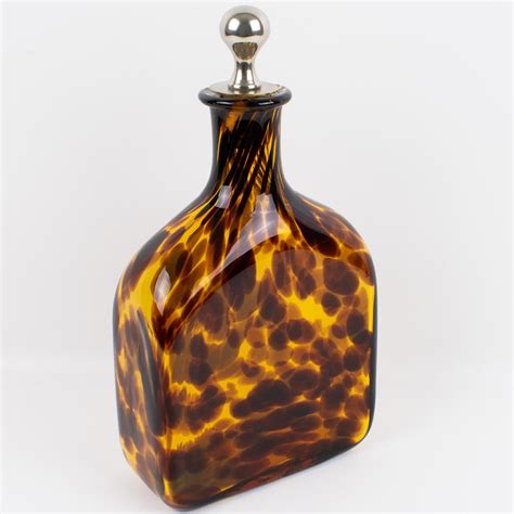 Christian Dior Home Tortoiseshell Glass Barware Set Pitcher And