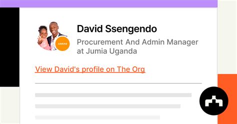 David Ssengendo Procurement And Admin Manager At Jumia Uganda The Org