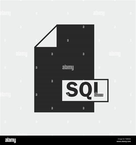 Structured Query Language Sql File Format Icon On Gray Background Stock Vector Image And Art Alamy