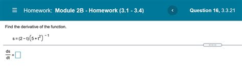 Solved Homework Module 2b Homework 31 34 Question
