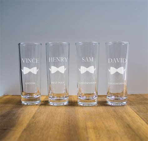 Personalised Shot Glasses T Idea Wedding T Etsy