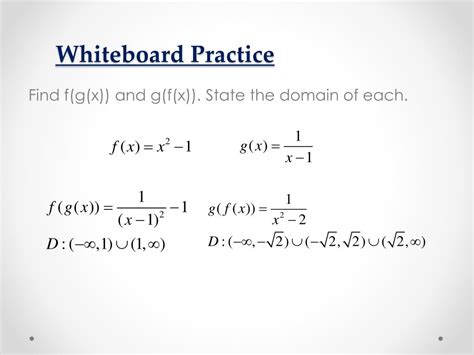 Ppt Combining Functions Algebraically Composite Functions And Decomposing Functions