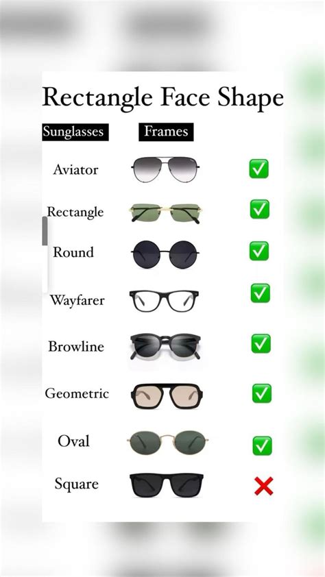 Sunglassesshadesgoggles For Rectangular Face Face Shape Sunglasses