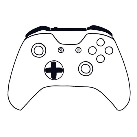 Game Modern Controller Vector Illustration In Hand Drawn Outline Doodle Style Isolated On White
