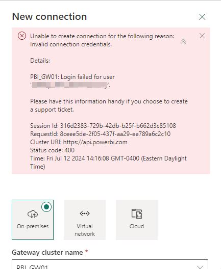 solved power bi gateway skip test connection is the microsoft fabric community