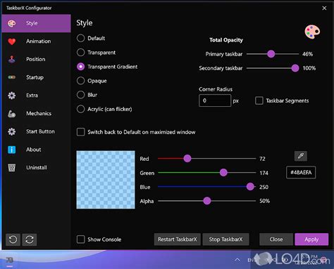 TaskbarX Screenshots