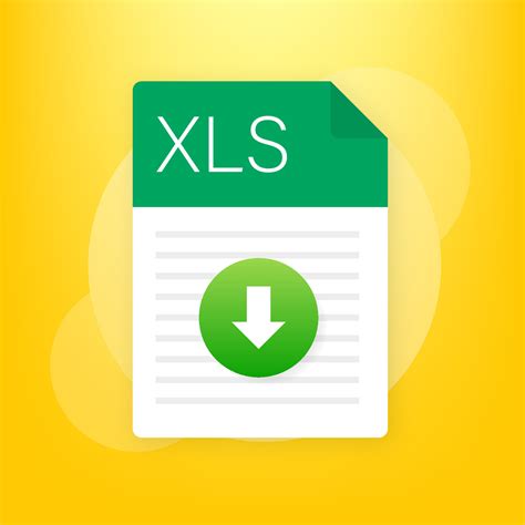 Xls File Icon Spreadsheet Document Type Modern Flat Design Graphic Illustration Vector Xls