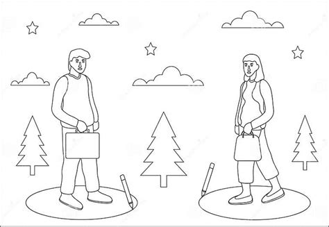 Livre De Coloriage De Maman De Papa Pour Les Enfants Illustration De