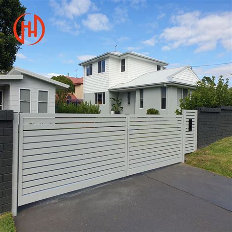 High Quality Outdoor Aluminum Louver Slat Fence And Gates Design Louver