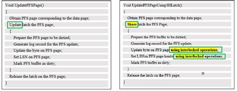 sql server managing concurrent updates with lock free algorithms
