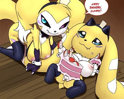 Rule 34 All Fours Anthro Bandai Namco Bow Tie Breasts Cake Clothing