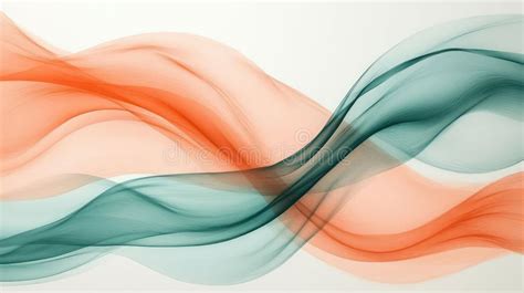 Abstract Flowing Waves In Soft Colors Create A Serene And Modern Visual Effect Stock