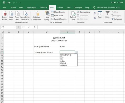 How To Create A Drop Down List In Excel Gyankosh Learning Made Easy