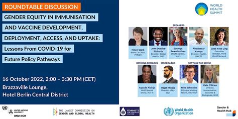 Gender Equity In Immunisation And Vaccine Development Deployment