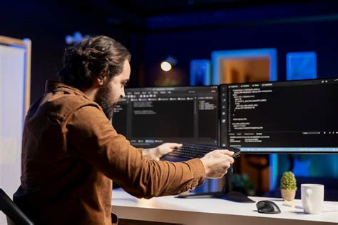 Premium Photo Frustrated Developer Ready To Smash Keyboard After