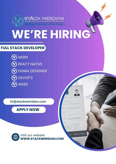 🚀 Were Hiring Mern Stack React Native Developers Figma Designers And Stack Meridian
