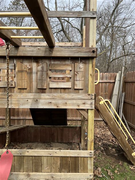 Old Swing Set Makeover Reveal Easy Diy Building Bluebird