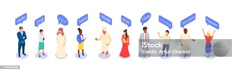 다국어 인사말 안녕하세요 세계의 다른 언어로 국제 관계의 개념 문화와 원어민의 다양성 등측투영법에 대한 스톡 벡터 아트 및 기타 이미지 Istock