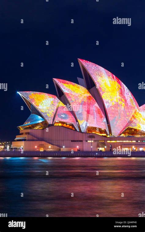 Special Lighting Adorns Sydney Opera House In Sydney Australia During