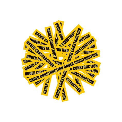 Premium Vector Under Construction Label Illustration Design