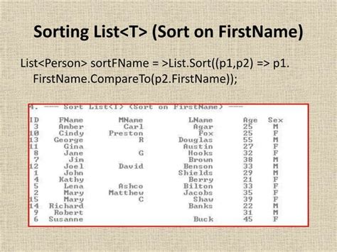 C Filtering In Generic Collections Ppt