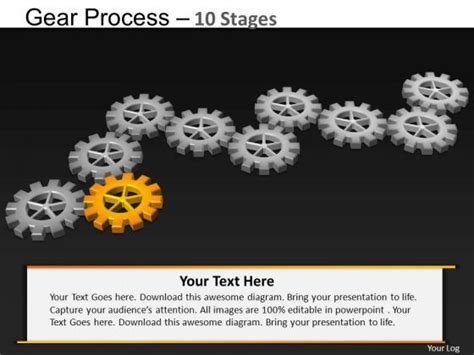 PowerPoint Process Growth Gears Process Ppt Template