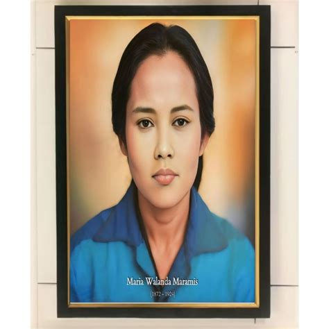 Jual Hiasan Dinding Poster Maria Malanda Maramis Plus Bingkai Ukuran 53