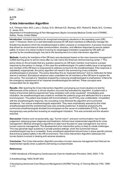 Pdf Crisis Intervention Algorithm