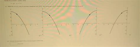 Solved Consider The Parametric Equations Below X T Y 7−t