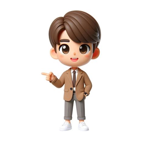 Premium Photo 3d Brown Hair Boy Avatar