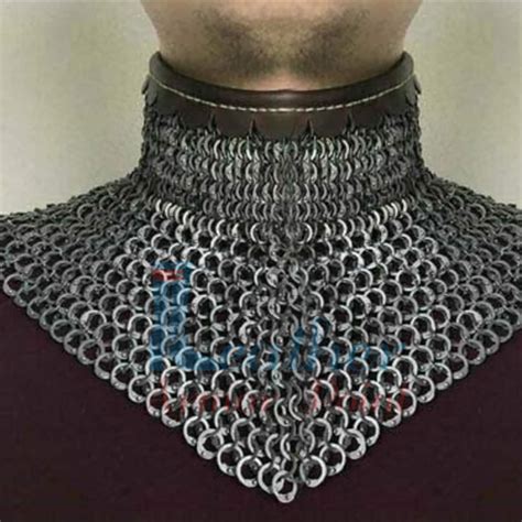 Chainmail Aventail Flat Riveted With Washer Mild Steel Handmade Ts