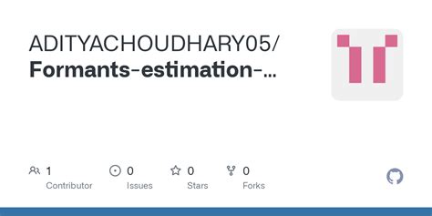 Github Adityachoudhary05formants Estimation Using Group Delay Function