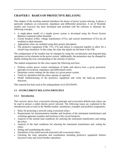 Chapter 3 Basics Of Protective Relaying