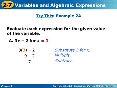 Lesson Variable And Algebraic Expressionsppt