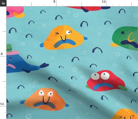 Blob Fish Colorful Jumbo Scale Fabric Spoonflower Blob Fish Colorful Jumbo Scale Fabric Spoonflower