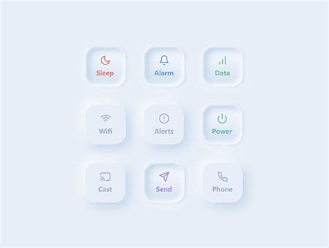 新拟态按钮源码，图标按钮设计素材 17素材网