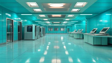 A Modern Airport Security Checkpoint Features An X Ray Machine And