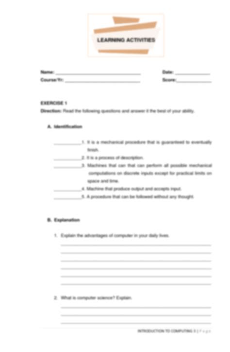 SOLUTION Introduction To Computing Module Final Studypool