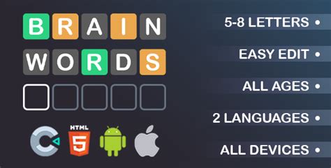 Brain Words Construct 3 C3p HTML5 Full Game Code Market
