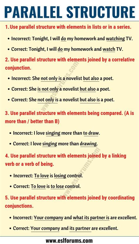 What Is Parallelism Definition Examples Of Parallel Structure In English ESL Forums