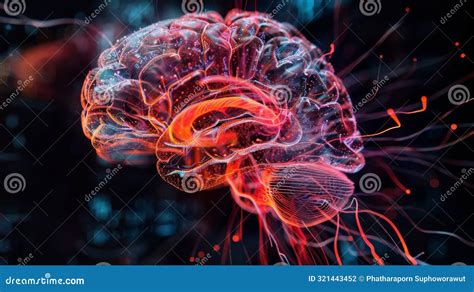 Brain Network Layers Prominent Central Structures Neural Network Nodes Generative Ai Stock