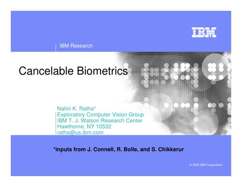 Pdf Cancelable Biometrics