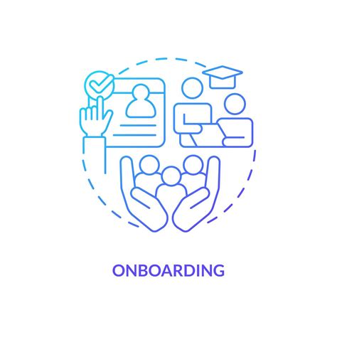 Onboarding Blue Gradient Concept Icon New Hire Integration In Work