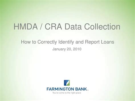 PPT HMDA CRA Data Collection PowerPoint Presentation Free Download ID