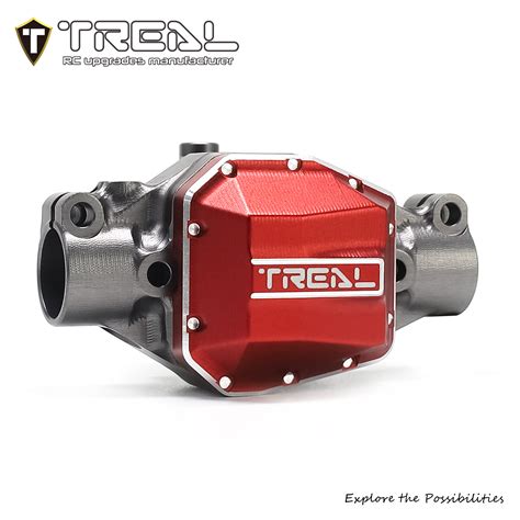 Treal Scx10 Pro Aluminum 7075 Front Axle Center 3rd Member Housing W Diff Cover Upgrades